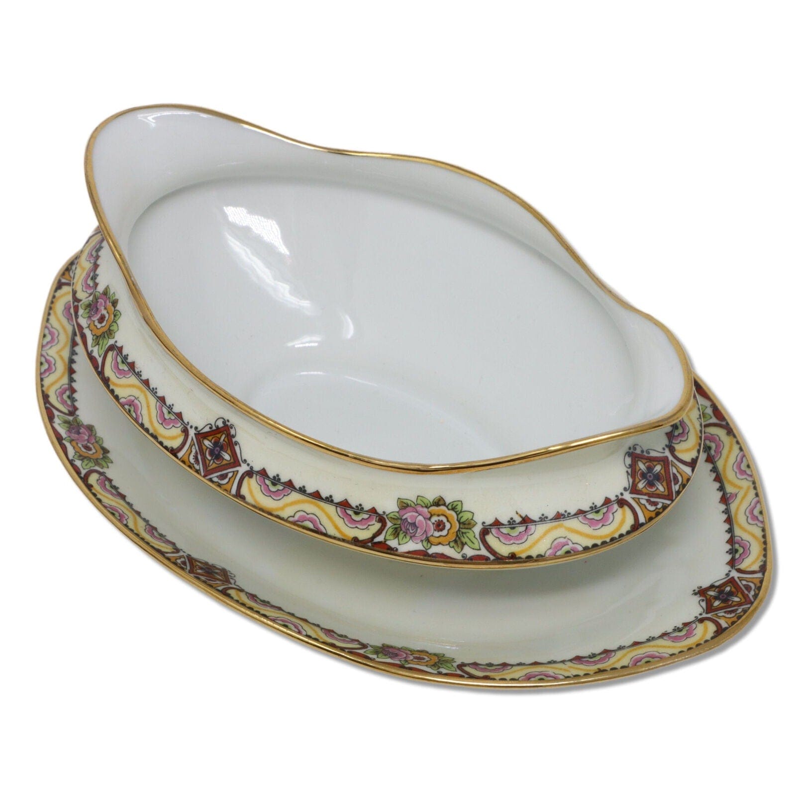 Mavaleix Granger Limoges Old Abbey Gravy Boat Dinnerware for Stern Bro ...